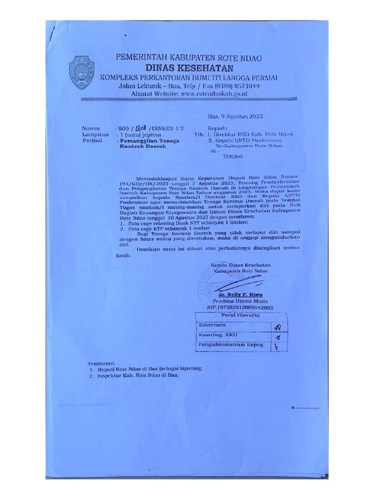 SK Kontrak Hendra - Compressed | PDF