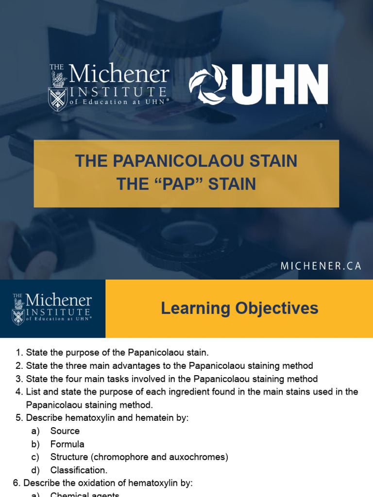 Pap Stain | PDF | Staining | Cytopathology