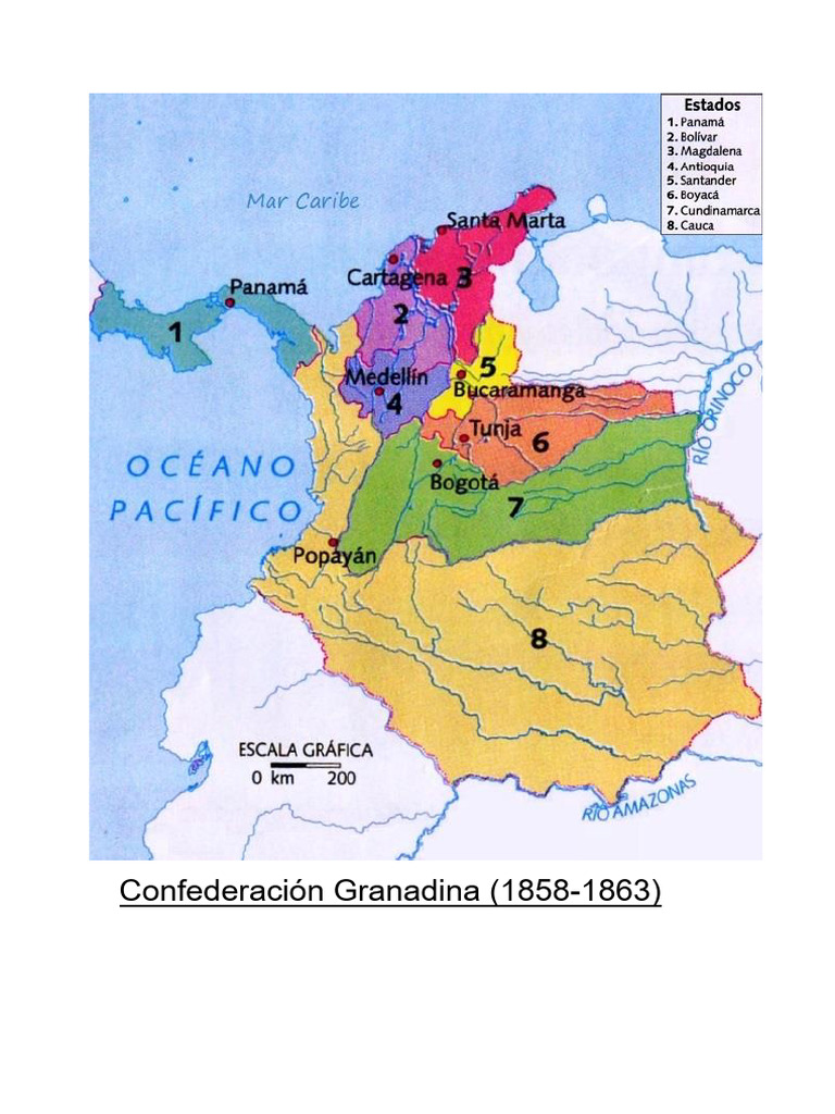 Mapa Confederación Granadina | PDF