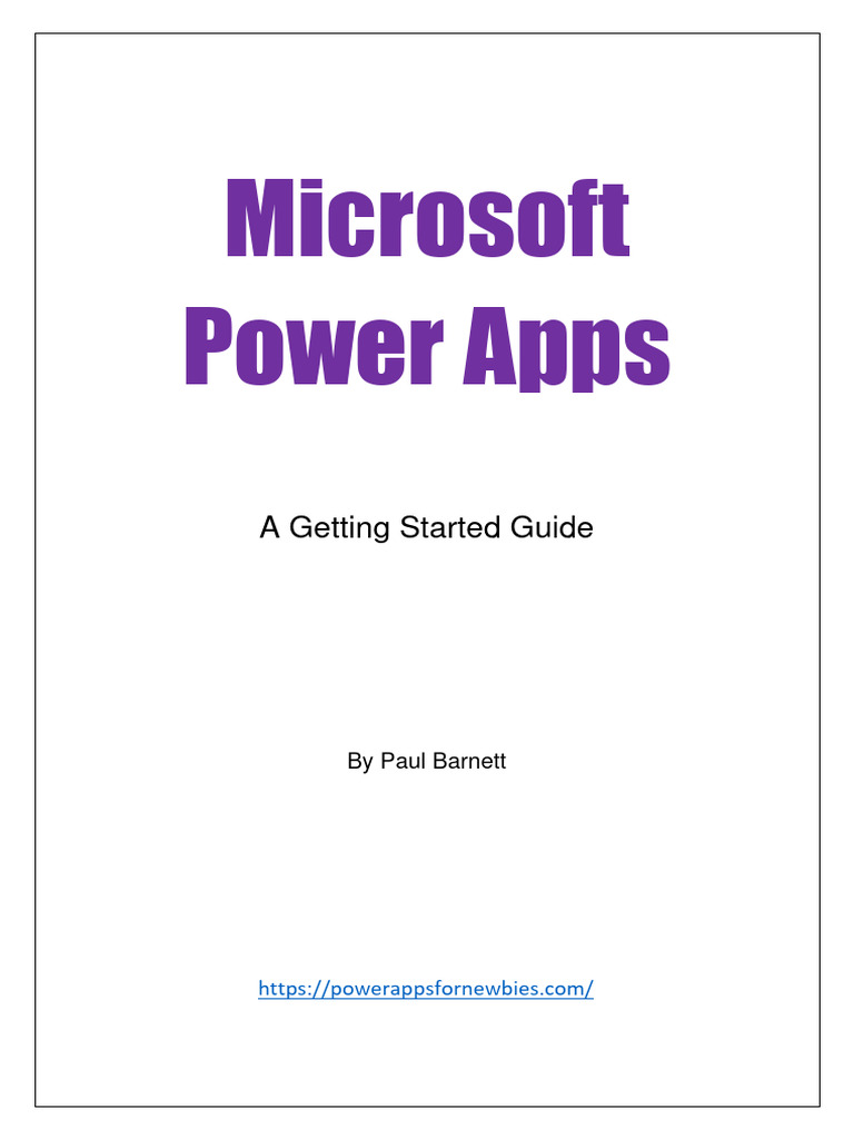 Microsoft Power Apps: A Getting Started Guide | PDF | Mobile App | Application Software