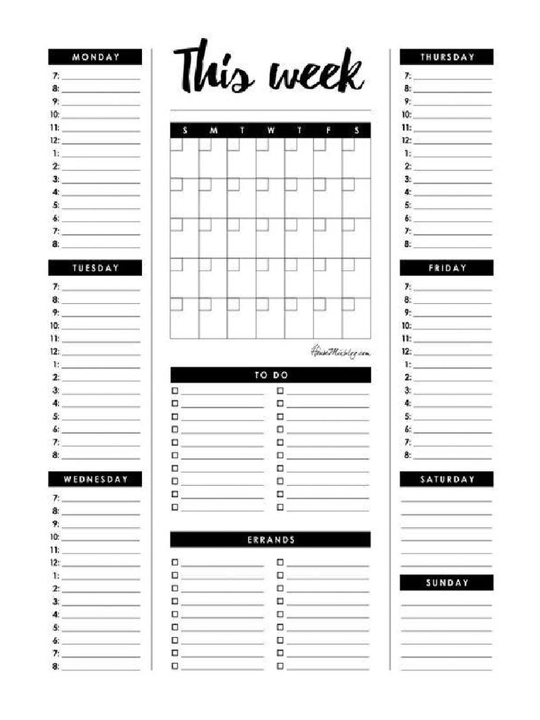 Organizer Week | PDF