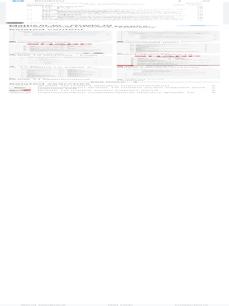 Maths Lit Grade 10 Past Papers - Google Search | PDF
