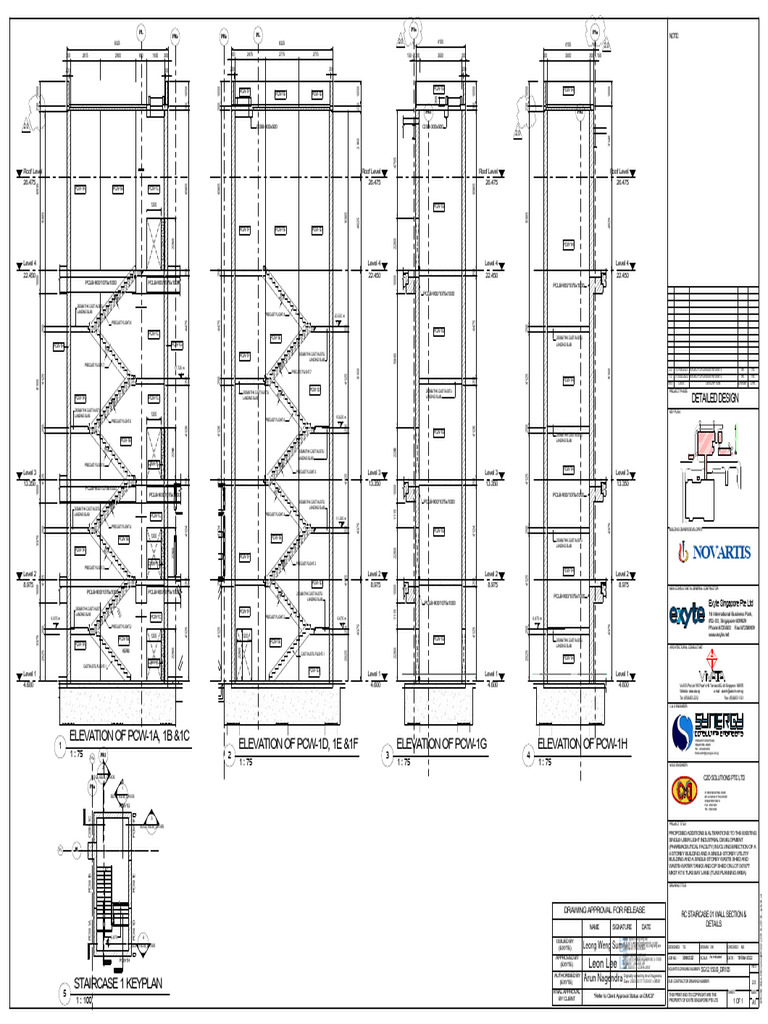 SG12.150.B - DR105-2.0-RC Staircase 01 Wall Section & Details | PDF ...