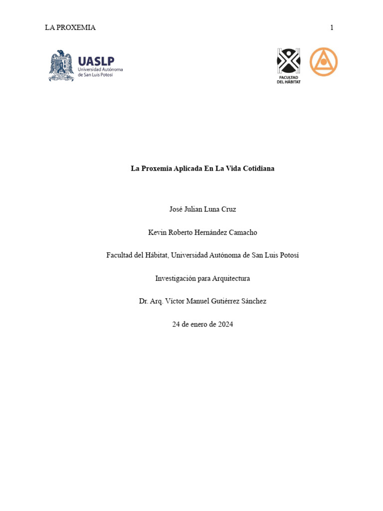 La Proxemia Aplicada en La Vida Cotidiana | PDF