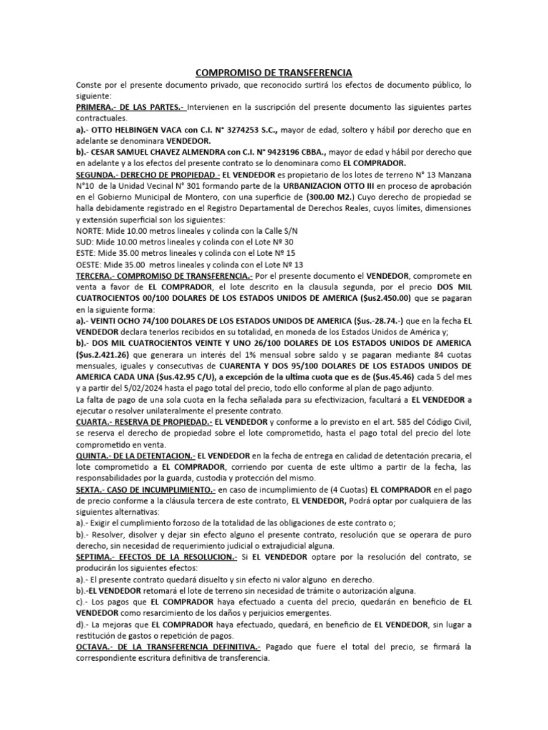 Cesar Samuel Chavez Almendra 2 | PDF | Derecho privado