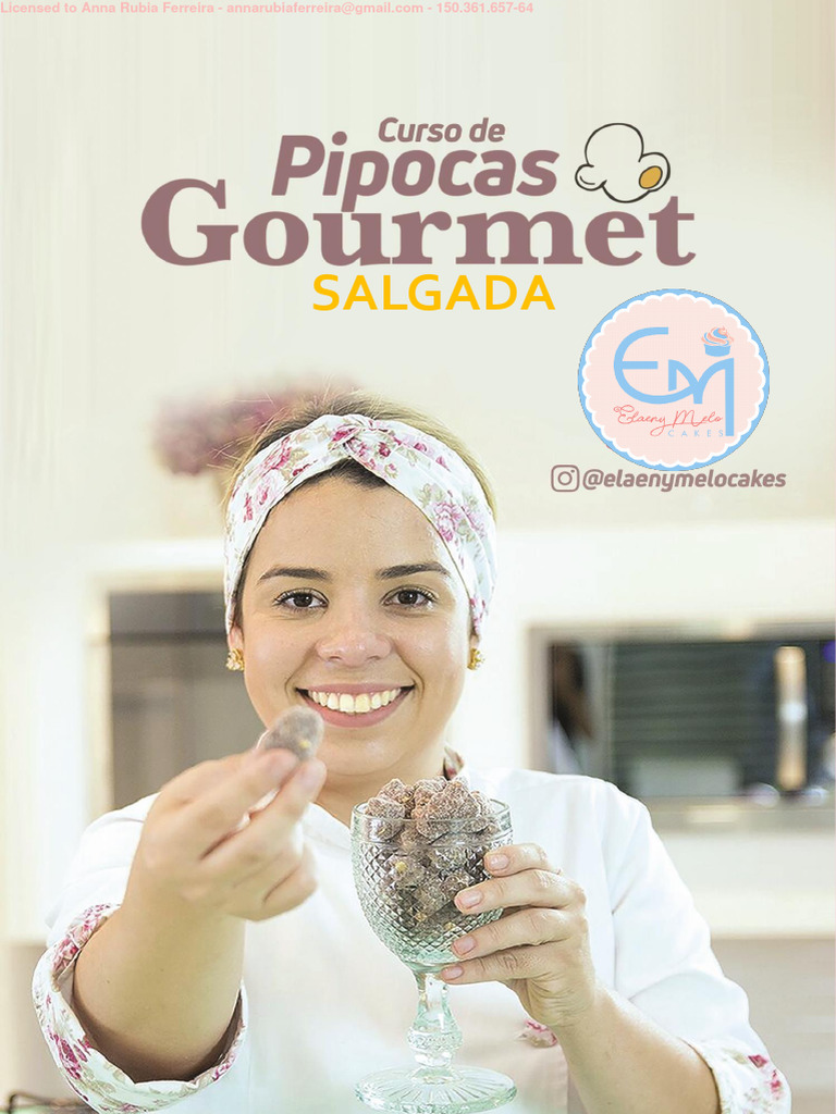 Receitas de Pipoca Gourmet Variadas | PDF | Queijo | Pipoca