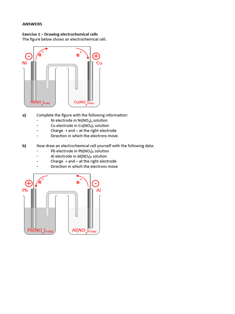 WS 5 Electrochemsitry ANSW | PDF