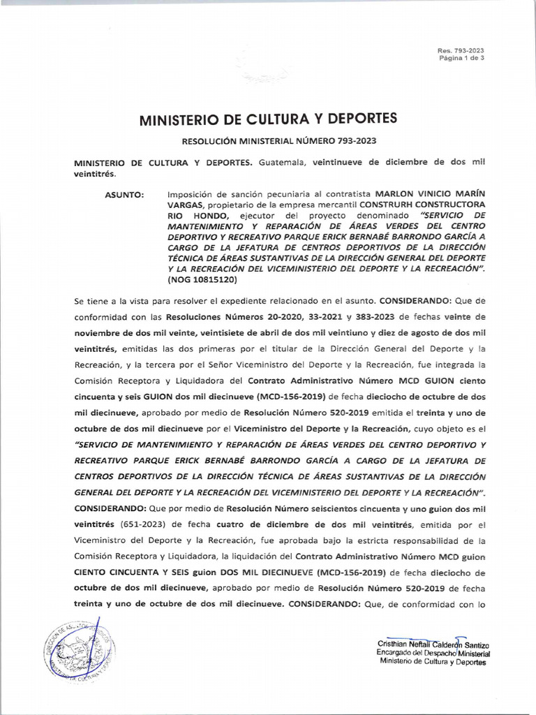 Resolucion 793-2023 Multa | PDF