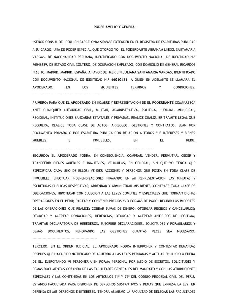 Poder Amplio y General | PDF | Bancos | Perú