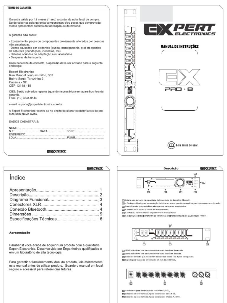 Manual Expert Pro 8 | PDF