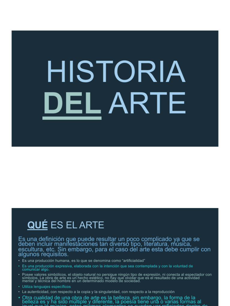 QUE ES EL ARTE Presentación | PDF