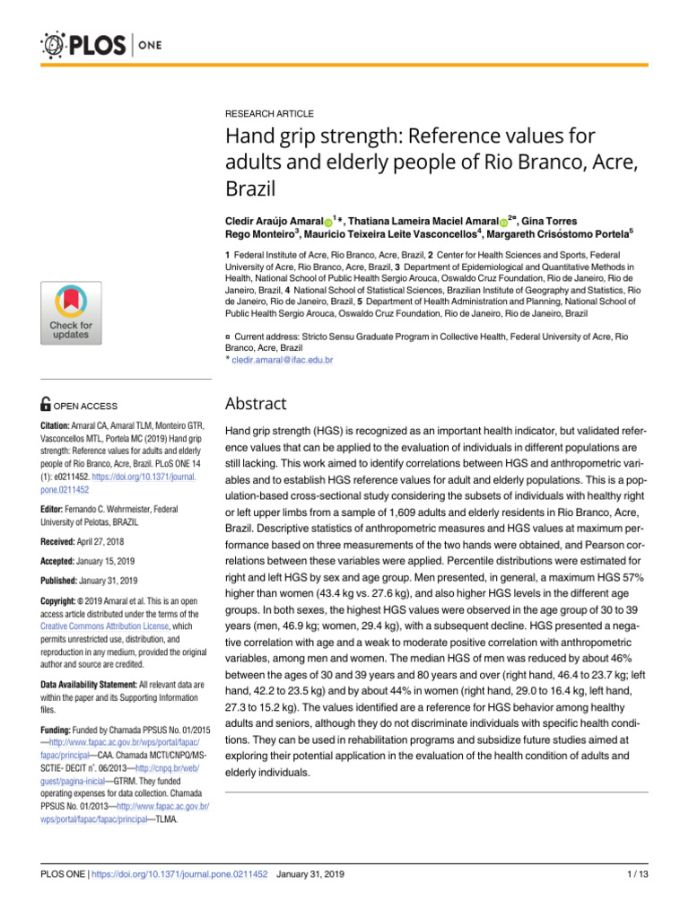 1.10 Hand Grip Strength | PDF | Sampling (Statistics) | Coefficient Of ...
