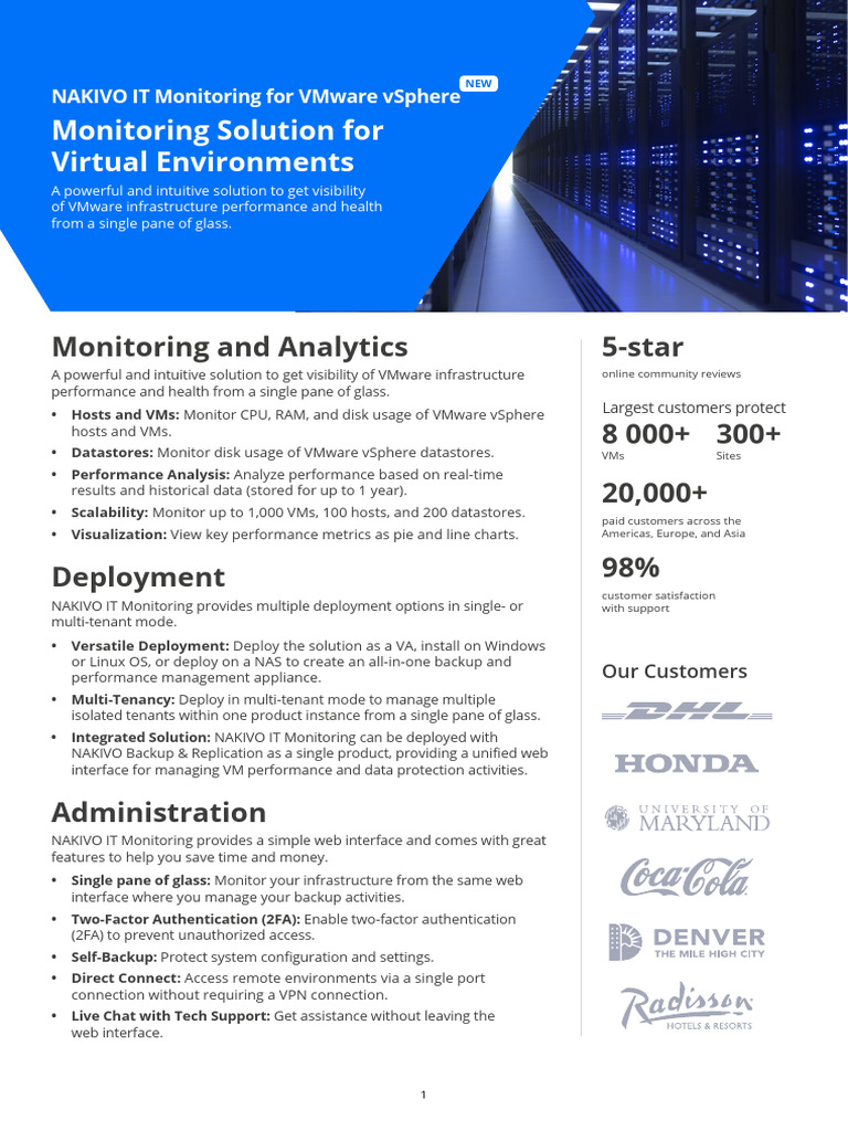 NAKIVO Datasheet For Vmware Monitoring Release | PDF | Virtual Machine ... NAKIVO Datasheet For Vmware Monitoring Release | PDF | Virtual Machine ...