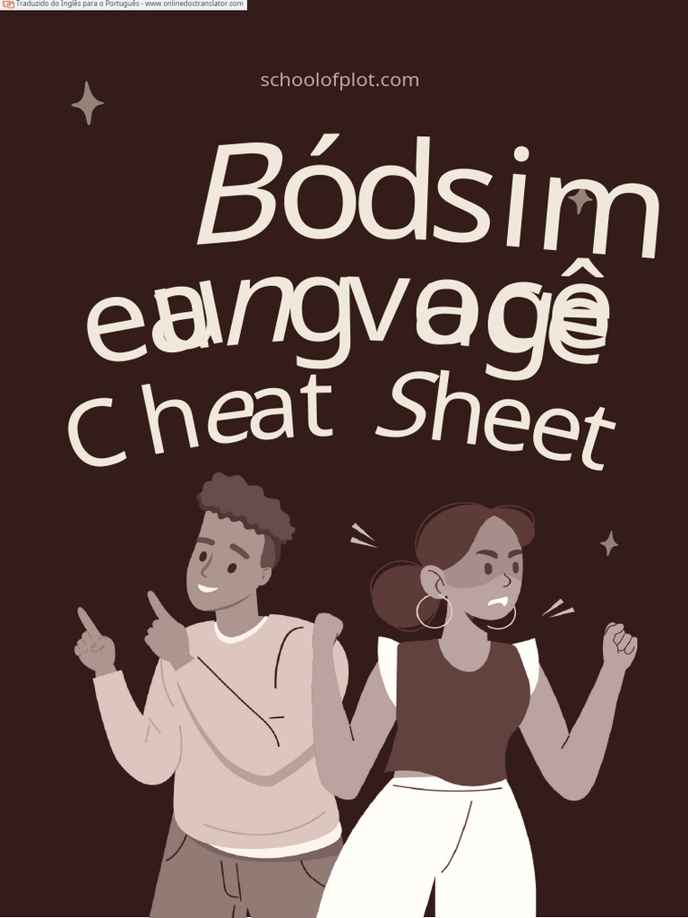 Body Language Cheat Sheet Schoolofplot - En.pt | PDF
