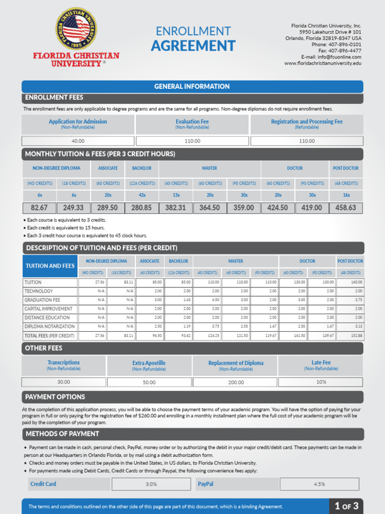 LSQ - Enrollment Agreement - Terms | PDF | Credit Card | Fee