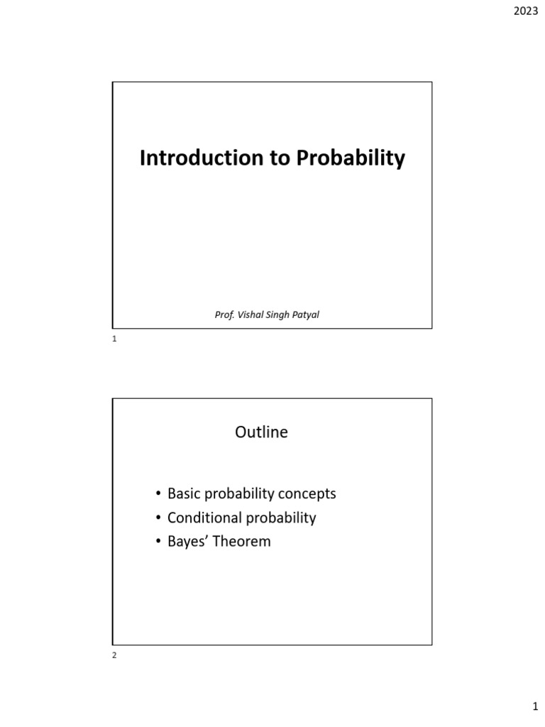 Probability - Session 7 | PDF | Probability | Probability And Statistics