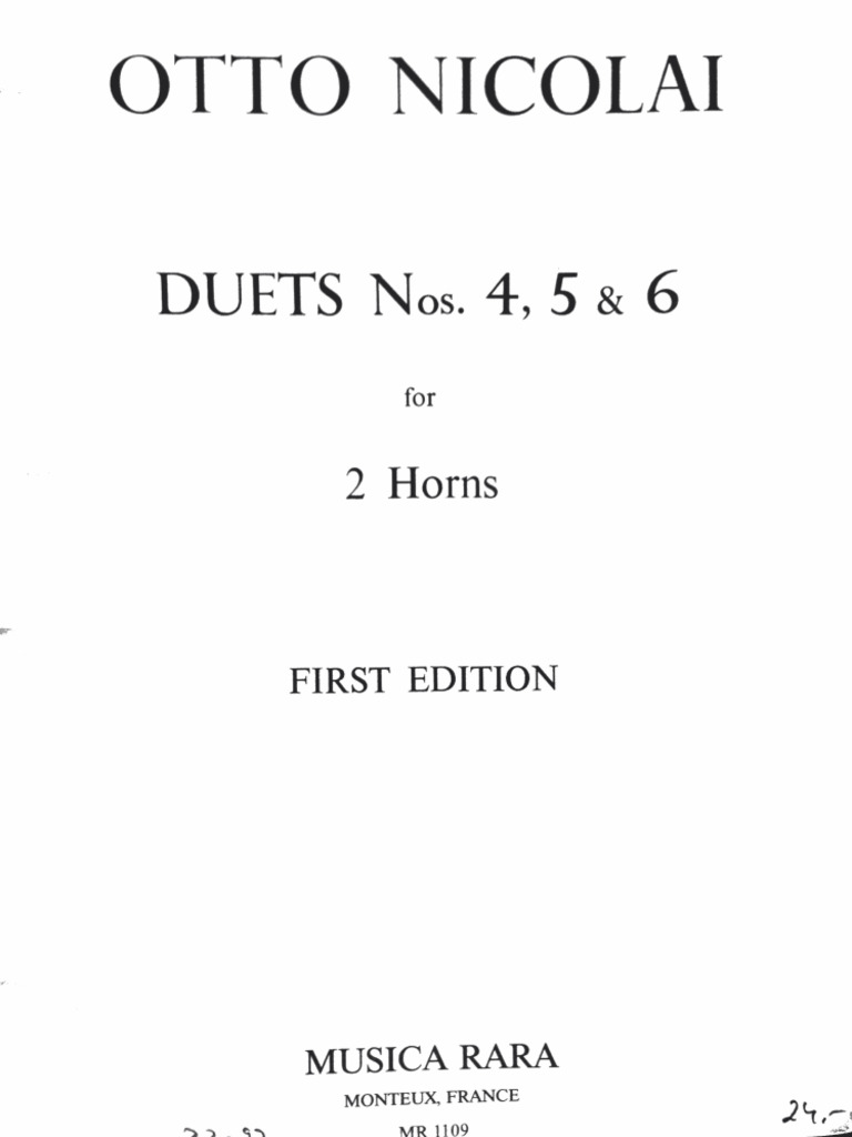 Otto Nicholi - Horn Duets 4 5 6 | PDF