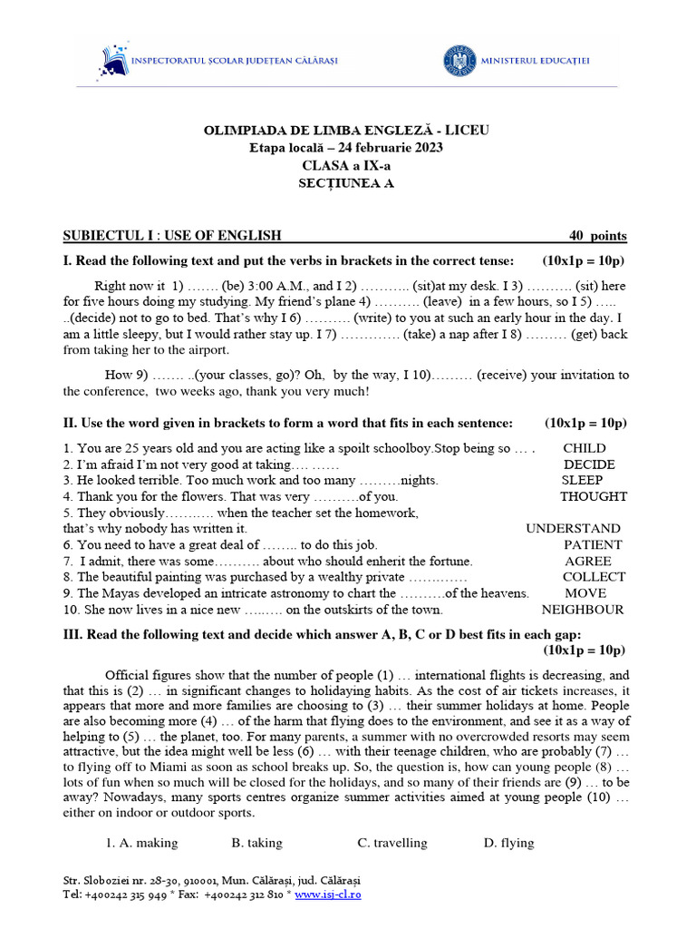 Locala 9A Subiect | PDF | The Hardy Boys | Nancy Drew