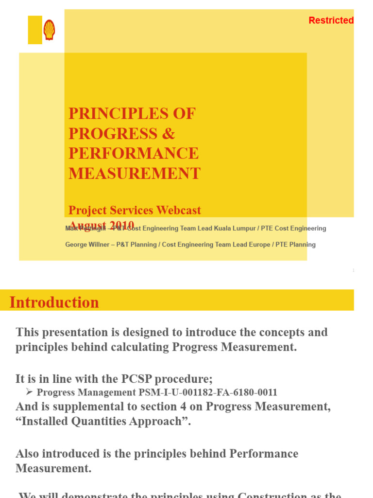 PCSP 11 Physical Progress and Performance Slidepack Webcast - August ...