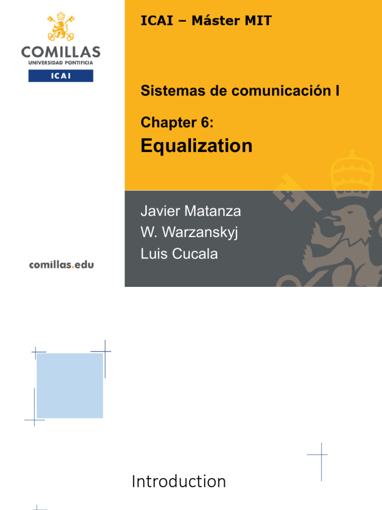 SCI. Tema 6 | PDF | Equalization (Audio) | Mean Squared Error