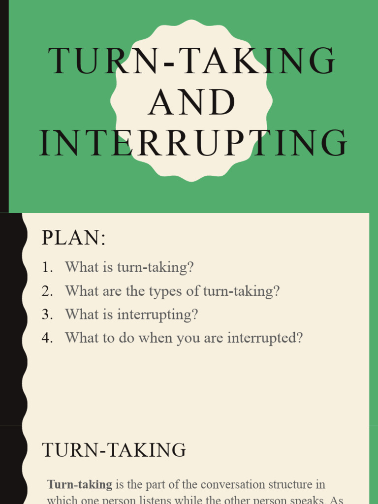 Turn-Taking and Interrupting | PDF | Linguistics | Communication