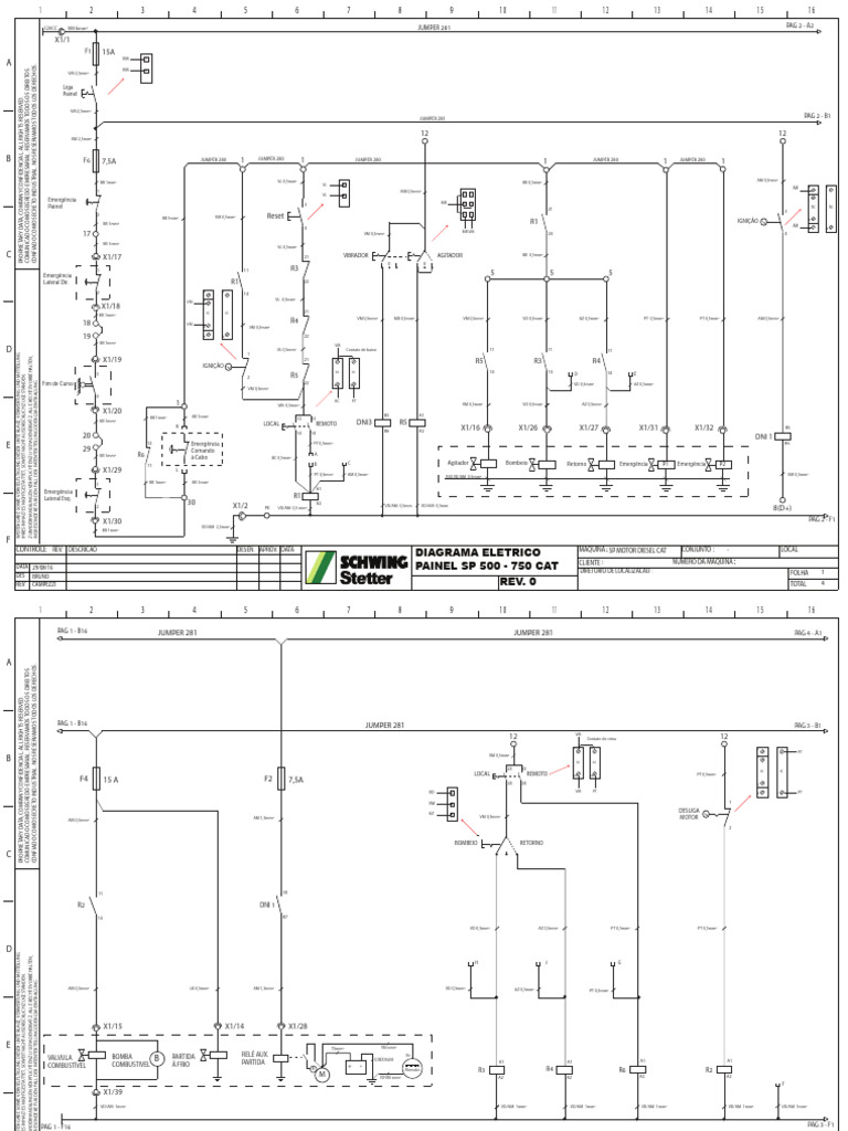 BC 11 ESQUEMA PAINEL ELETRICO SP 500 - 750 - 1 - Brasilera | PDF