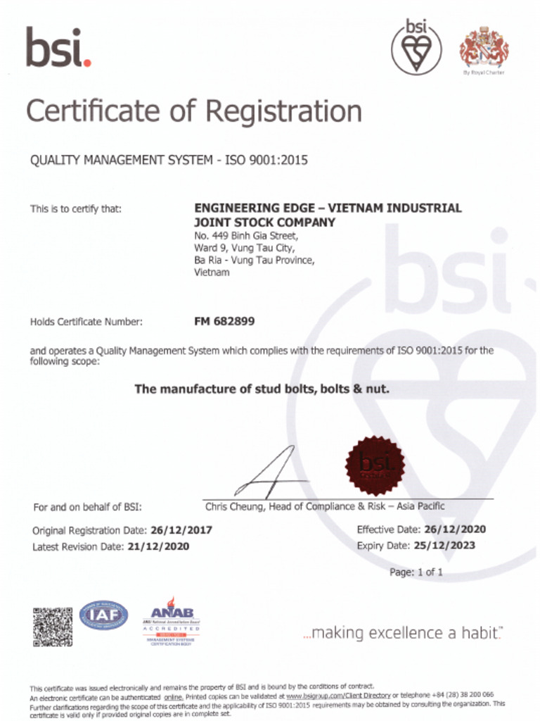 ISO 9001 2015-2 - Engineering Edge | PDF