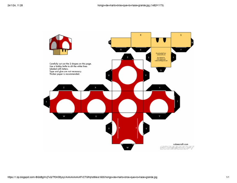 Hongo de Mario Bros Que Lo Hace Grande | PDF