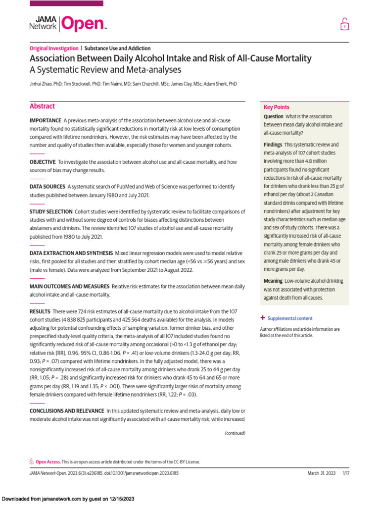 Meta-analysis 2023 | PDF | Meta Analysis | Systematic Review