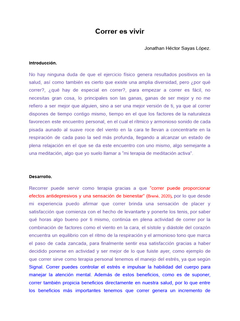 Correr Es Vivir PDF | PDF | Corriendo | Medicina CLINICA
