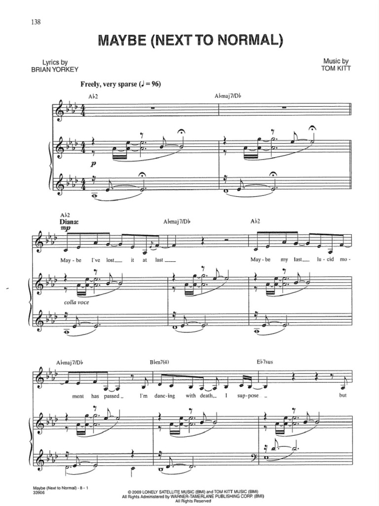 Maybe (Next To Normal) | PDF