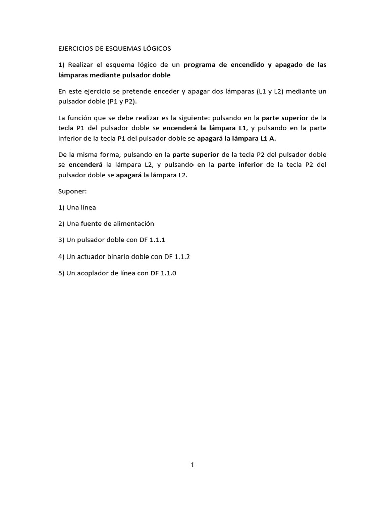 Esquemas Logicos Ejercicios | PDF