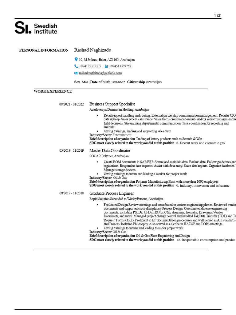 1.cv Sisgp 2024 - 2025 | PDF | Physical Sciences | Chemistry