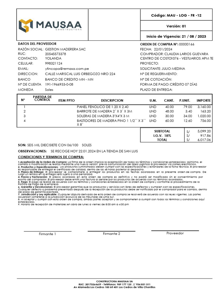 Oc000166 - 1076 - Gestion Maderera Sac | PDF | Derecho empresarial | Justicia