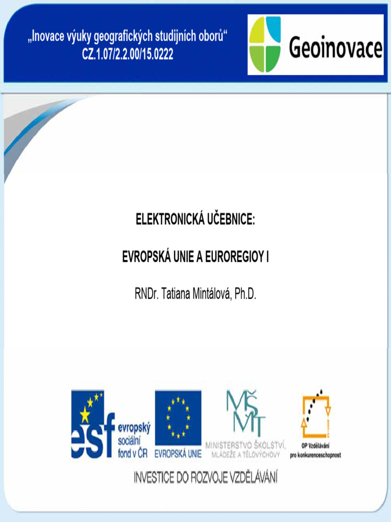 Ucebnice Eu Geoinovace | PDF