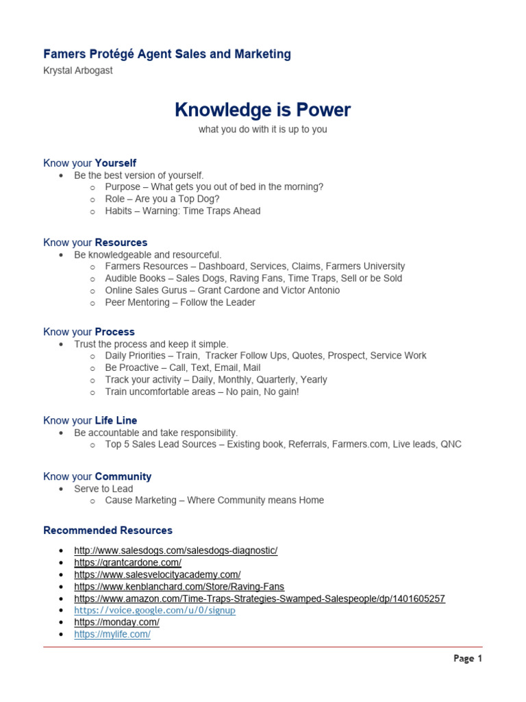 Farmers Insurance Sales Strategies Guide | PDF | Career & Growth | Business