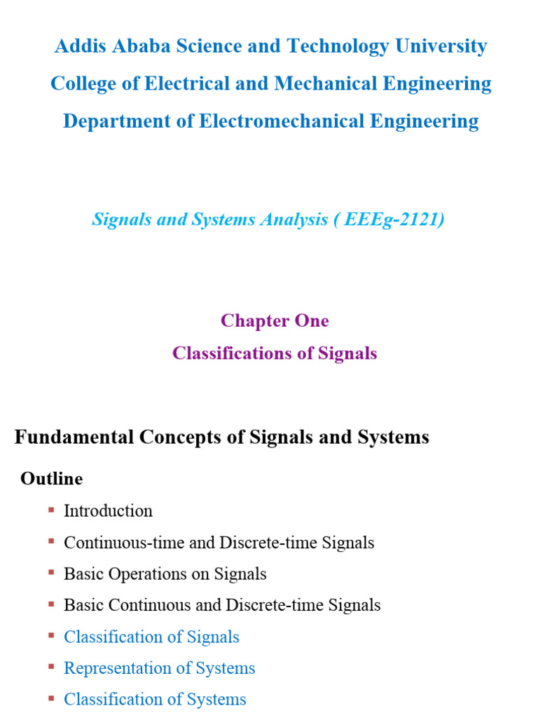 02-Fundamental Concepts of Signals and Systems-II | PDF | Stochastic ...