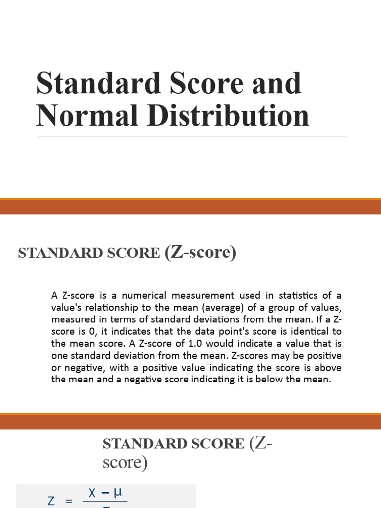 Understanding Z-scores and Normal Distribution | PDF