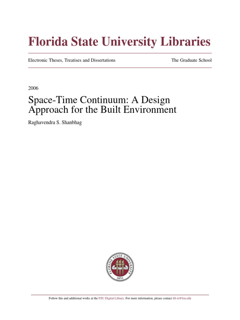 Florida State University Libraries: Space-Time Continuum: A Design ...