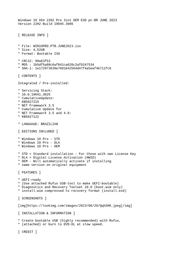 Windows 10 X64 22h2 Pro 3in1 Oem Esd PT BR June 2023 Gen2 PDF
