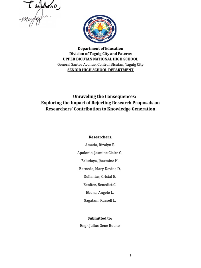 Final Written Research 1 | PDF | Methodology | Qualitative Research