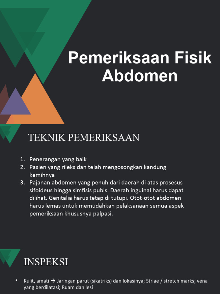 Pemeriksaan Fisik Abdomen | PDF