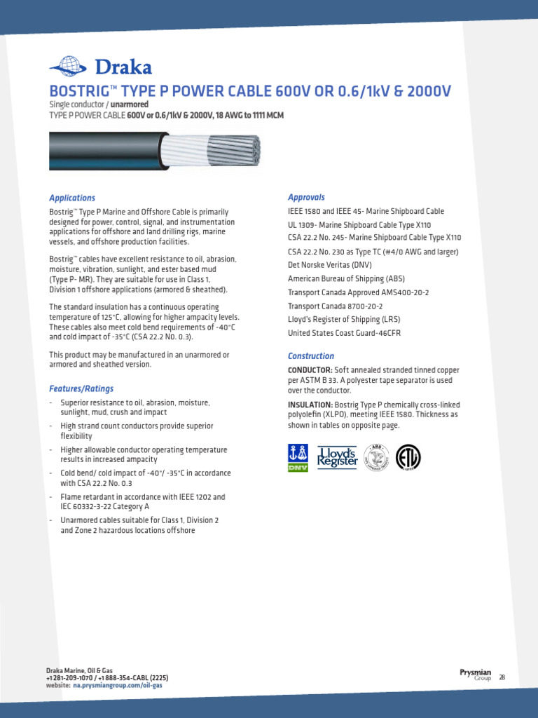 Bostrig SC Unarmored | PDF | Electrical Conductor | Electrical Engineering