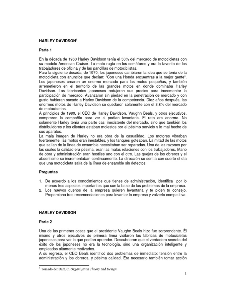 Harley Davidson | PDF | Harley Davidson | Lean Manufacturing