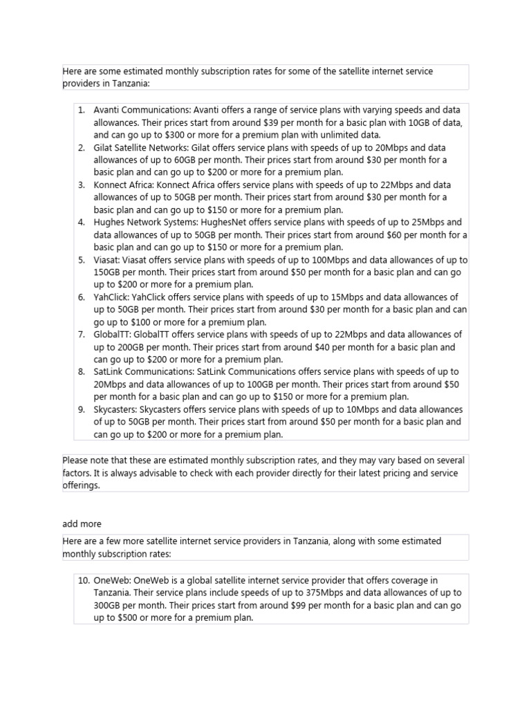 Internet Service Provider Pdf Pay Television Internet