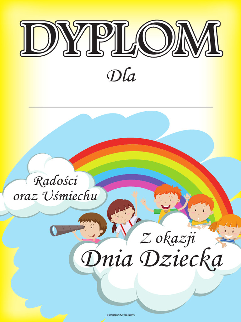 Dyplom Dzien Dziecka v2 | PDF