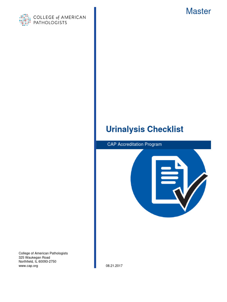 16 - 2017 Urinalysis Checklist CAP Accreditation Program | PDF ...