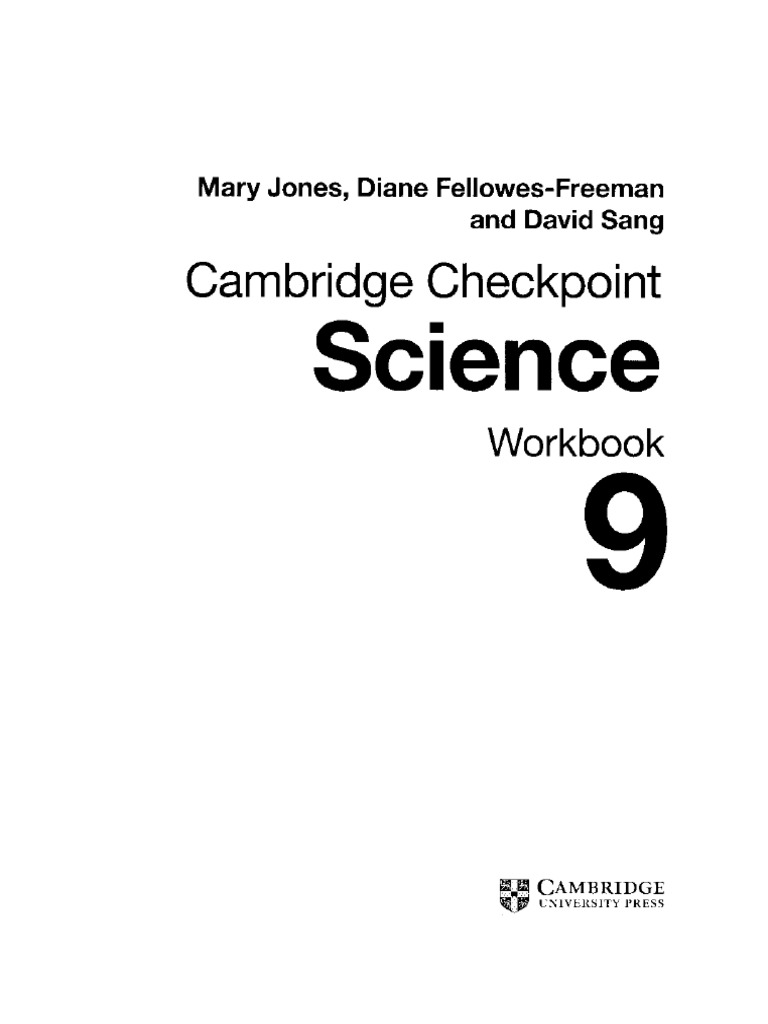 Cambridge Checkpoint Science 9 Workbook | PDF