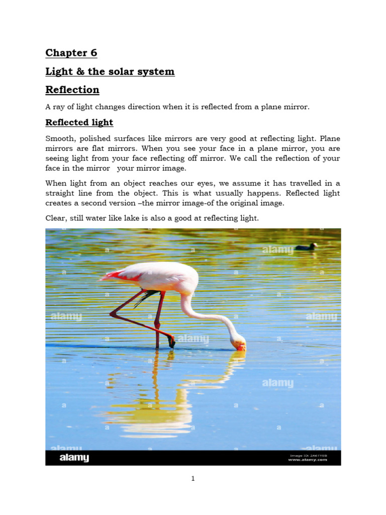 Grade 6 Chapter 6 Note | Download Free PDF | Mirror | Refraction