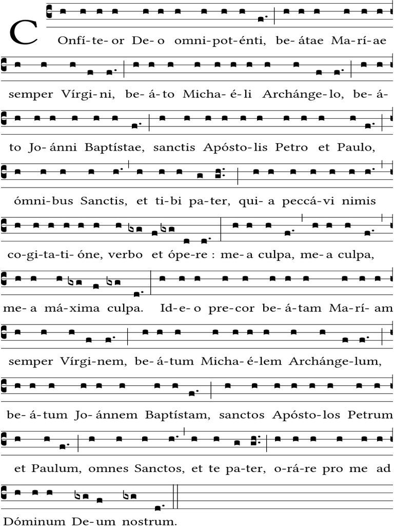 Or Confiteor Deo Omnipotenti Solesmes 1961 | PDF